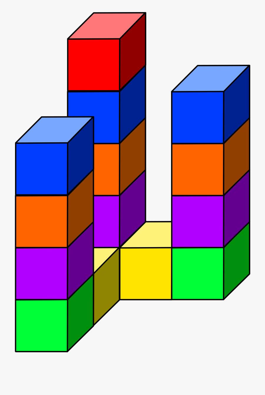 Cube Tower 08 Clip Arts - Tower Of Cubes Clipart , Free Transparent ...