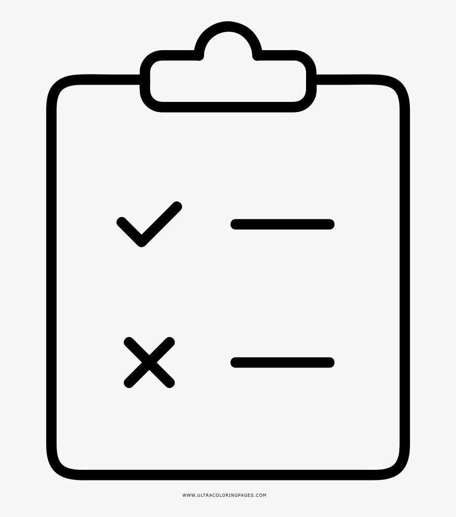 Check List Coloring Page - Check List Para Colorear , Free Transparent ...