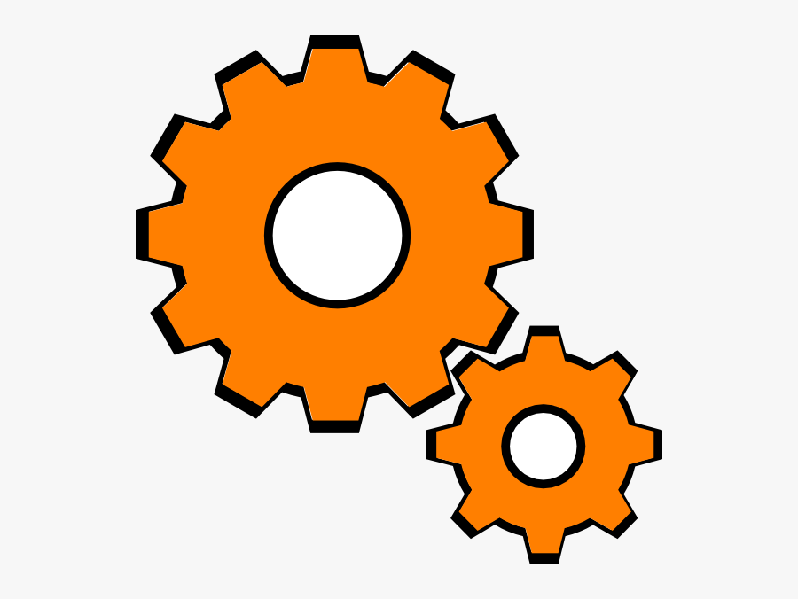 Orange Gear Clipart , Png Download - Cogs Clip Art , Free Transparent ...