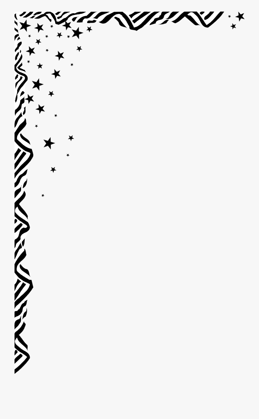 Download Frames Black And White Stars Clipart Borders - Star Corner ...