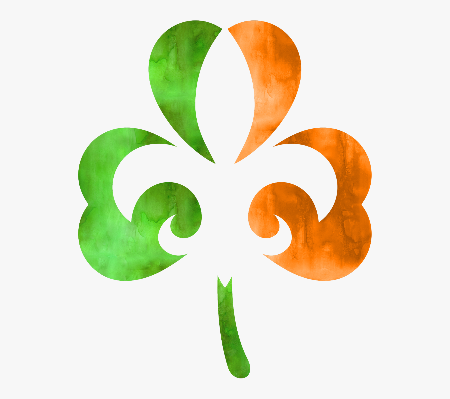 Shamrock Clip Art Orange - Shamrock And Fleur De Lis , Free Transparent ...
