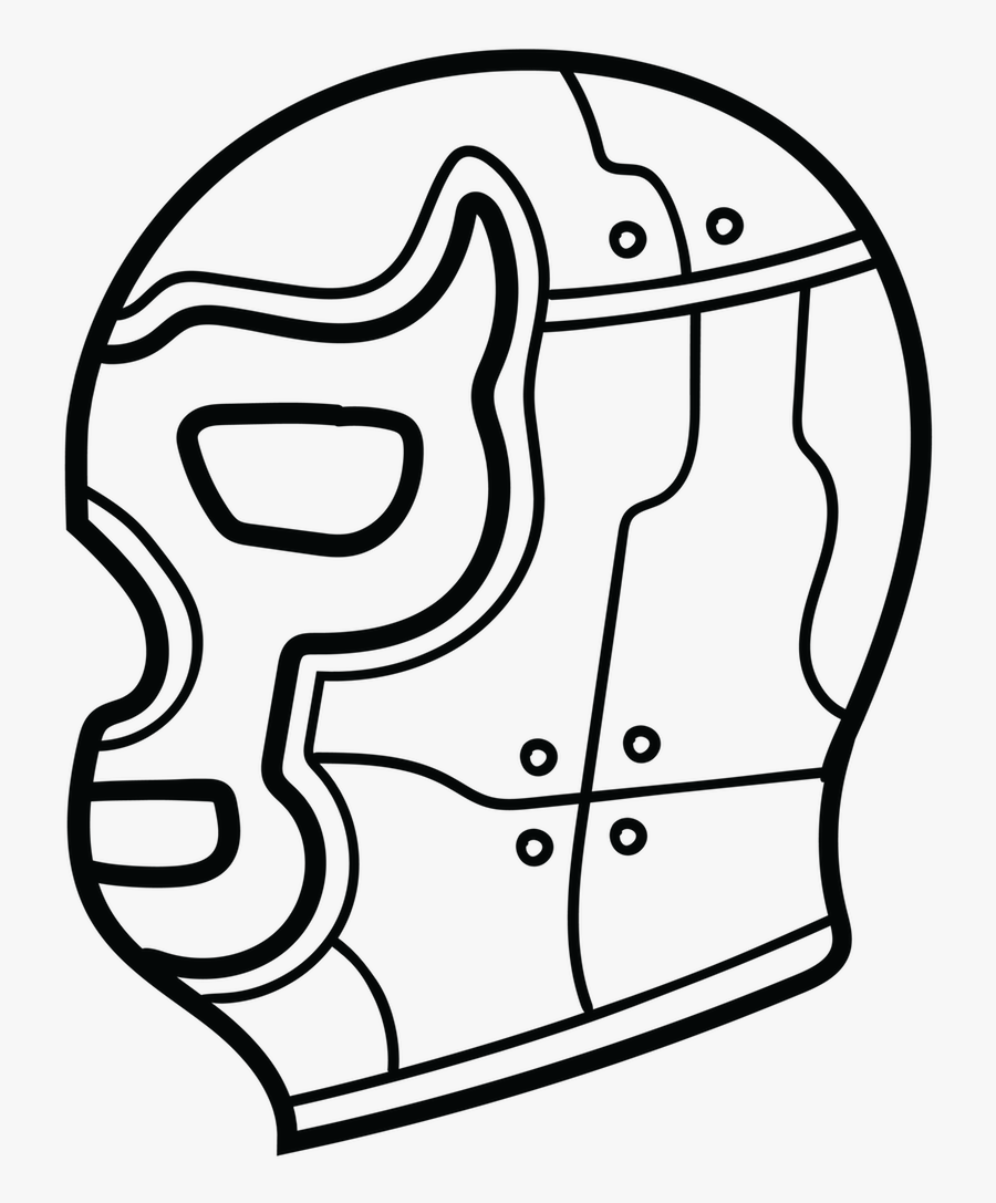 Lucha Libre A Form Of Professional Wrestling Developed - Line Art ...
