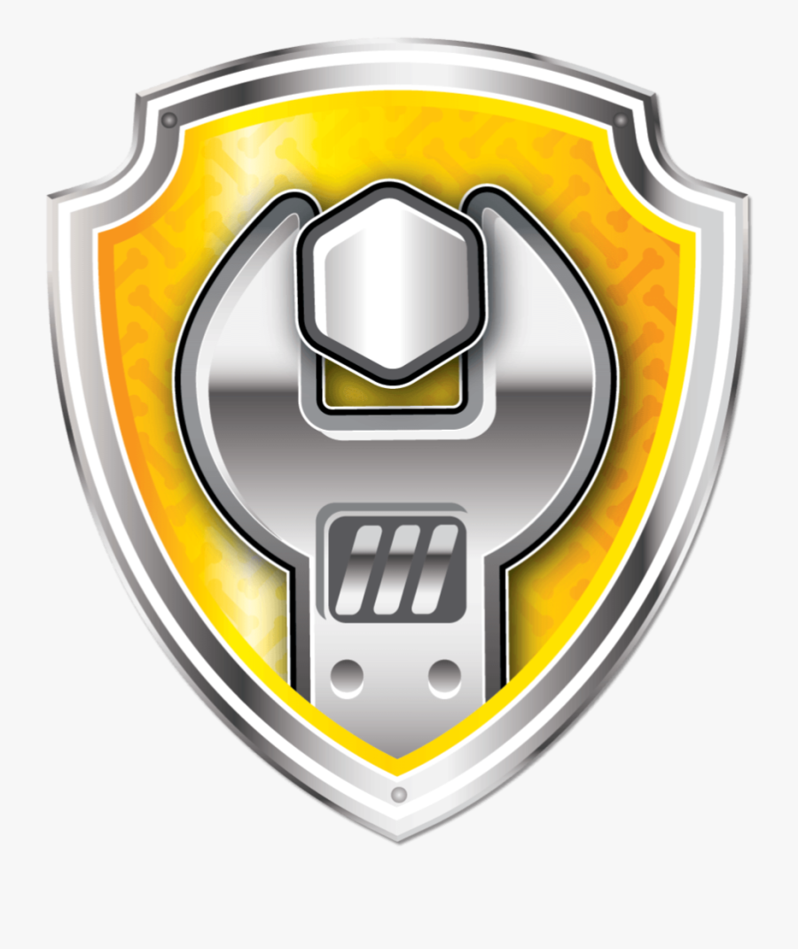 Rubbles Pup Tag Paw Patrol Clipart Image - Paw Patrol Rubble Logo ...