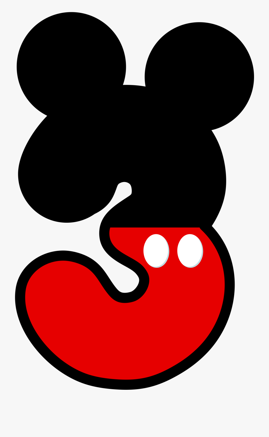 Free On Dumielauxepices Net - Number 3 Mickey Mouse , Free Transparent ...