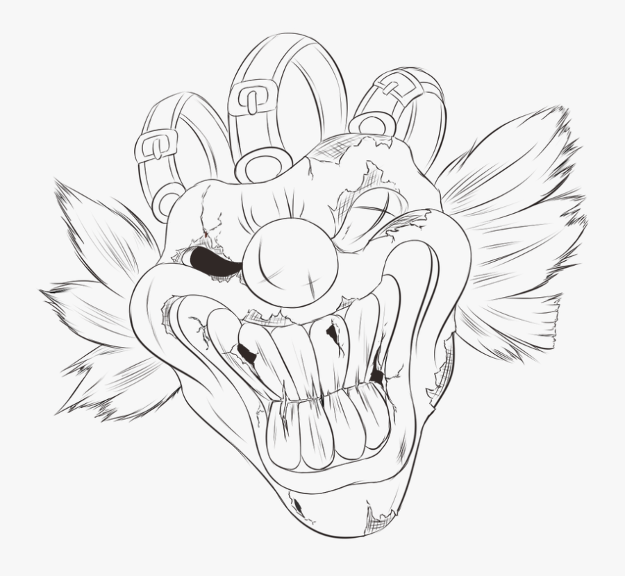 Tooth Lineart Black And White - Twisted Metal Sweet Tooth Drawings ...
