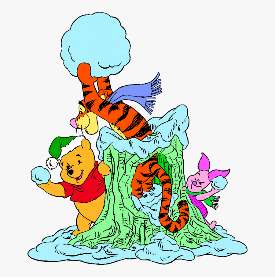 Winnie The Pooh Group Clipart - Winnie The Pooh In Winter , Free ...