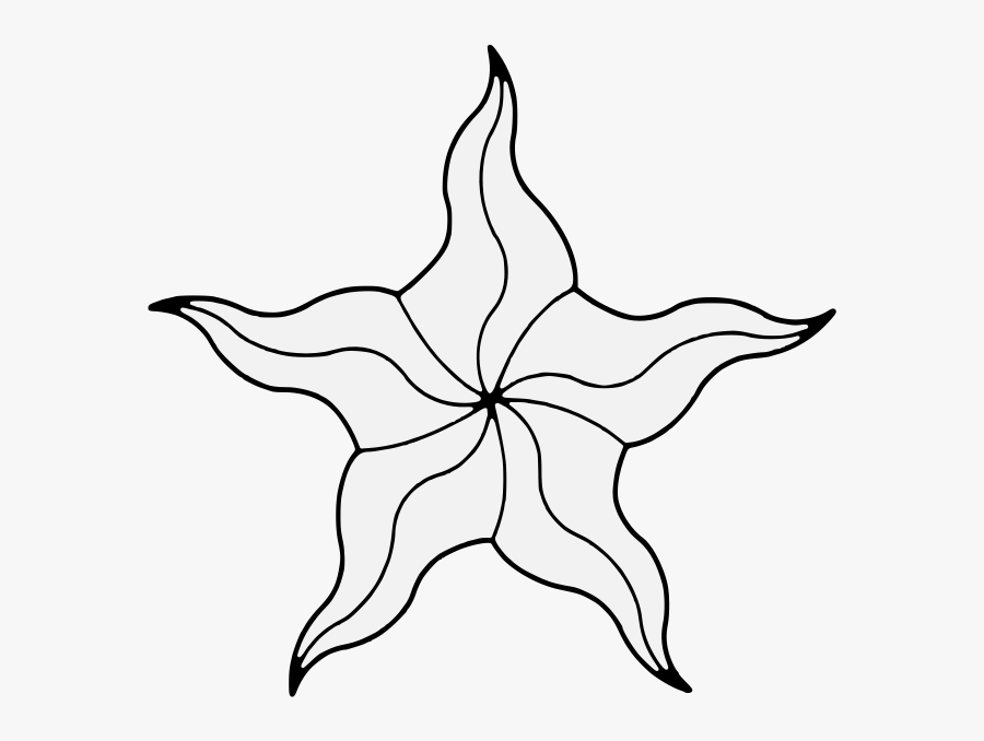 Fileostgardr Sea Star - Line Art , Free Transparent Clipart - ClipartKey