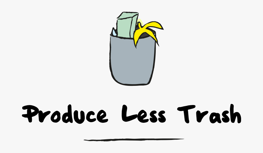 Produce Less Trash - Less Trash , Free Transparent Clipart - ClipartKey