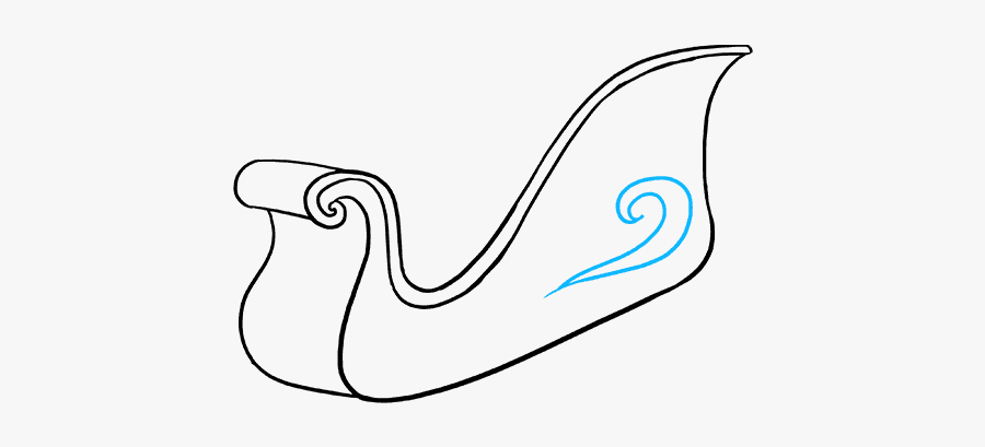How To Draw Santa"s Sleigh - Line Art , Free Transparent Clipart ...