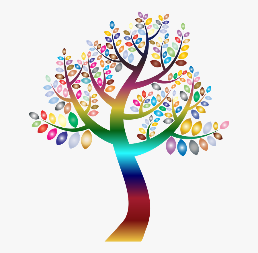 Image Courtesy Of Openclipart - Rainbow Tree Clipart Png , Free ...