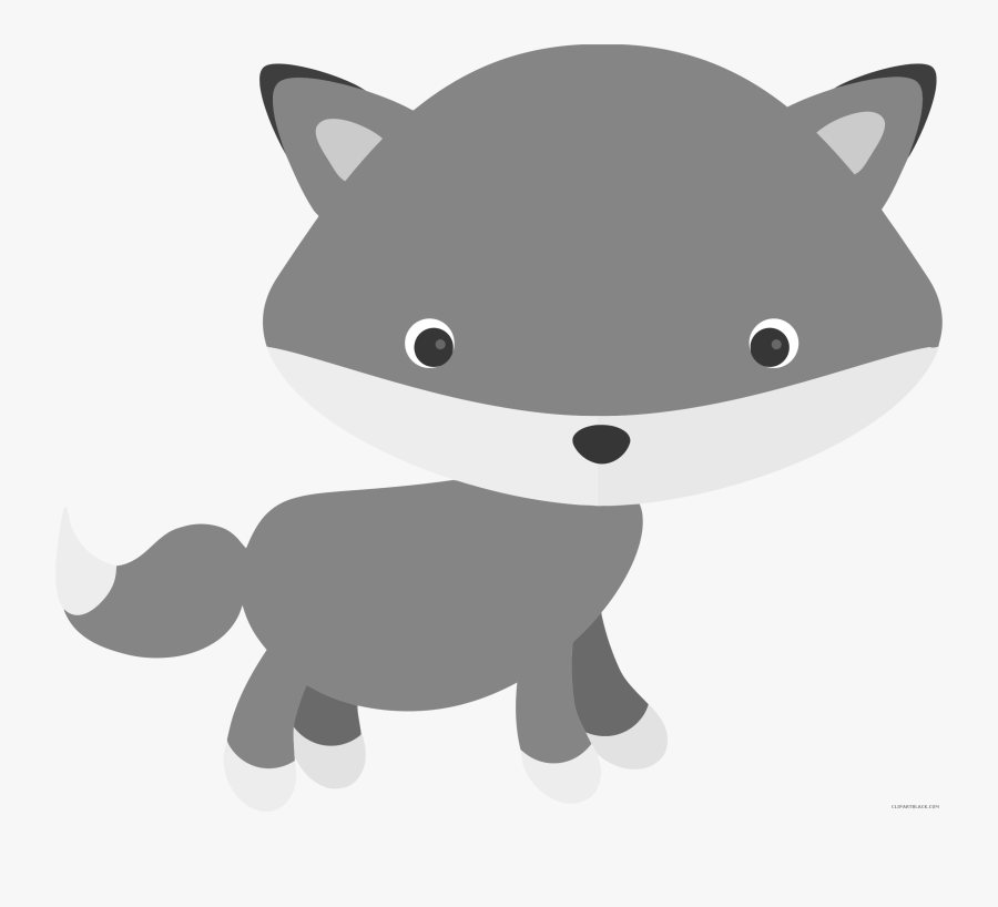 Fox Clipart Gray Fox - Cartoon Fox Transparent Background , Free ...