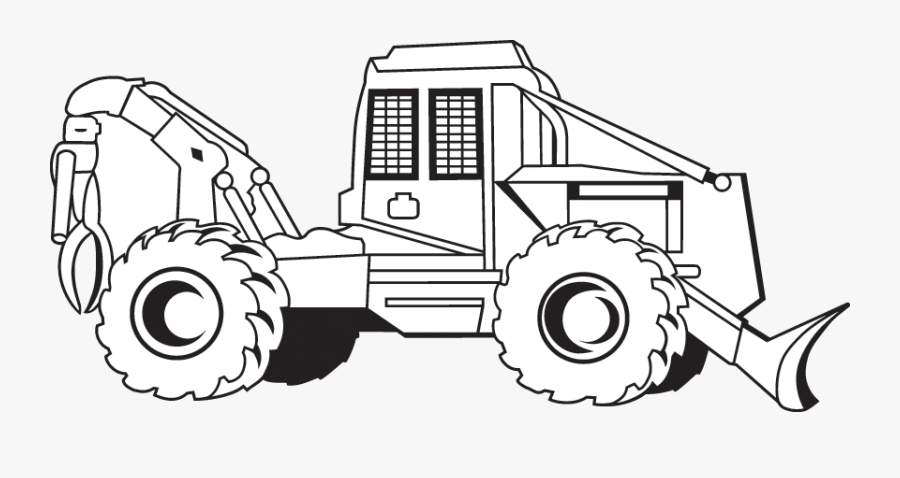 Skidder Clip Art Foresting With Logs Clipart And Sketch Coloring Page