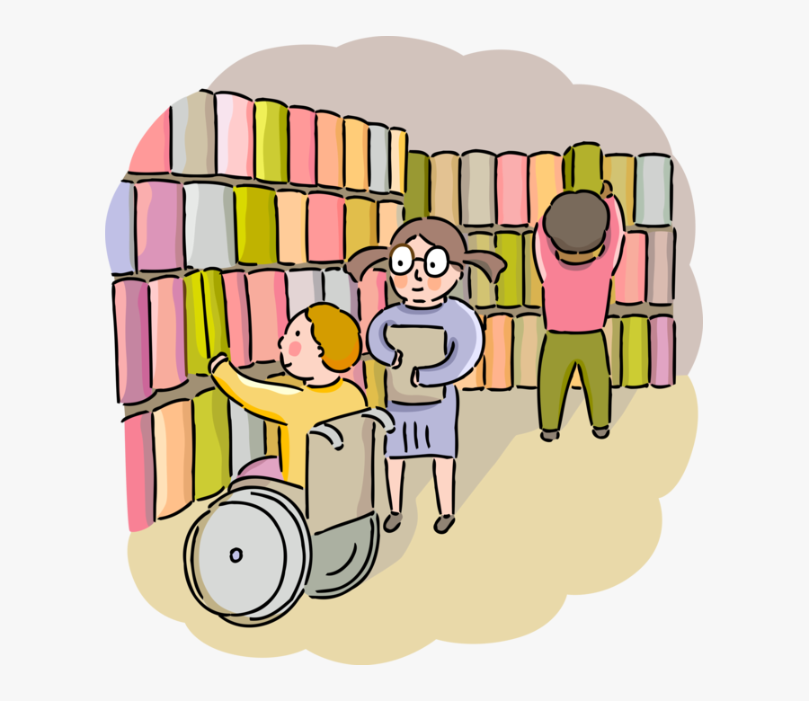 Vector Illustration Of Handicapped Academic Student - Cartoon , Free ...