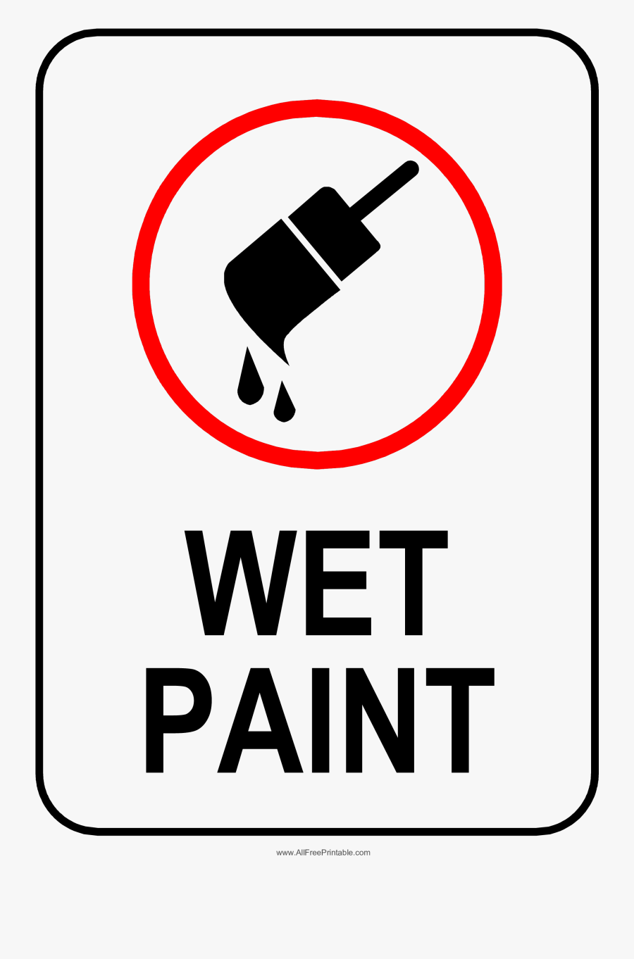 Wet Paint Sign , Free Transparent Clipart - ClipartKey