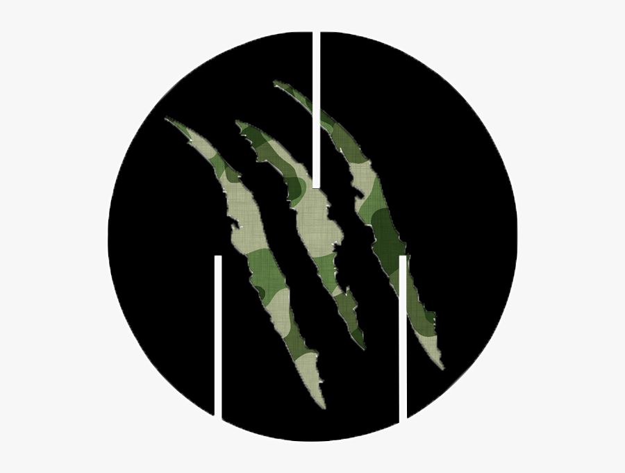 Camo Claw Marks, Rawr - Circle , Free Transparent Clipart - ClipartKey
