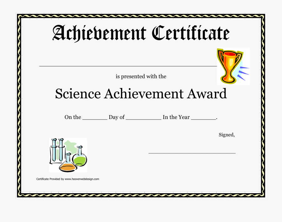 Clip Art Free Science Achievement Award - Example Of Certificate Award ...