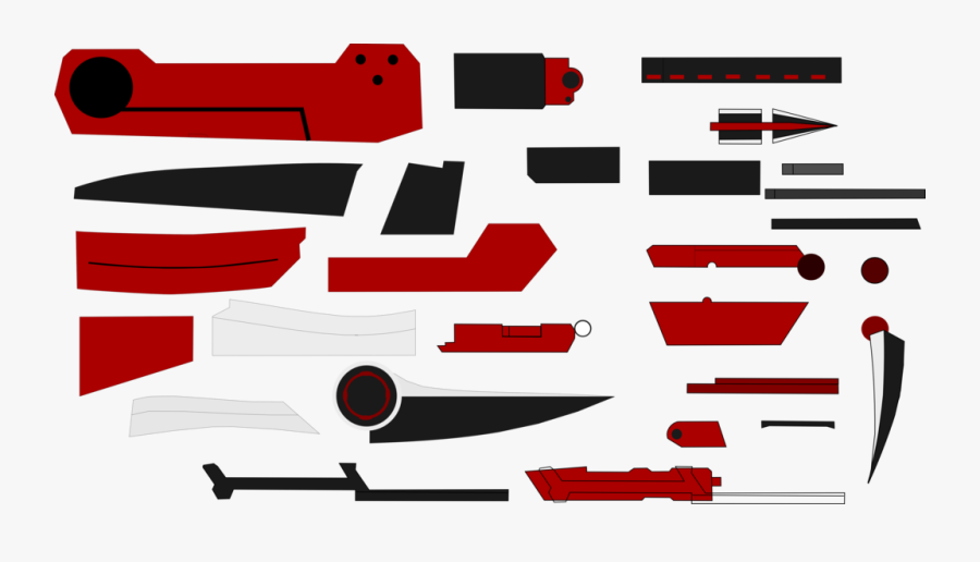 Scythe Clipart Pole - Papercraft Crescent Rose , Free Transparent ...