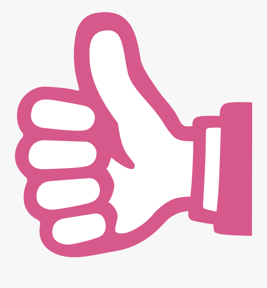Cute Thumbs Up Png Clipart , Png Download - Thumbs Up Emoji Pink , Free ...