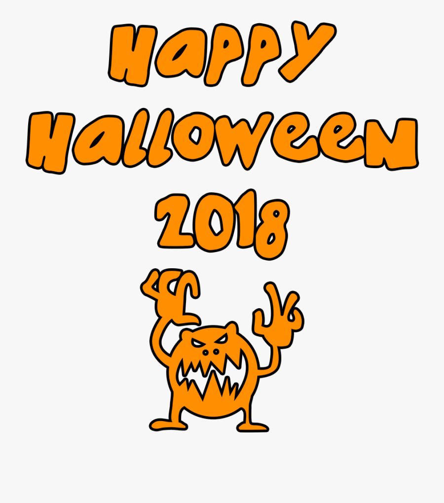 Happy Halloween 2018 Scary Monster - Portable Network Graphics , Free ...