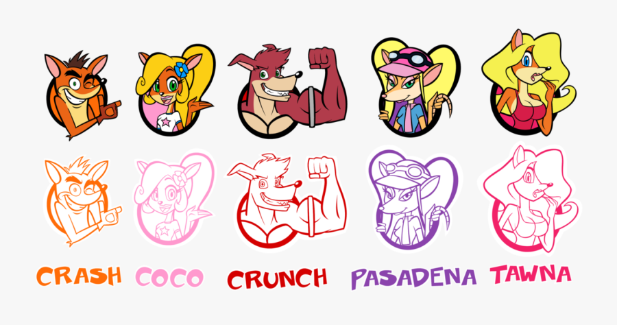 Super Crash 3d World Dlc- Character Icons By Blumoontoons - Crash ...