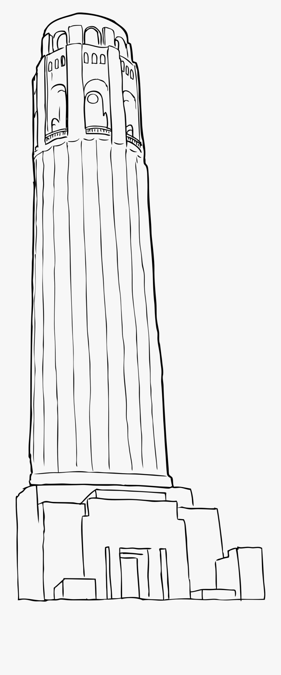 Sketches Of Coit Tower , Free Transparent Clipart - ClipartKey