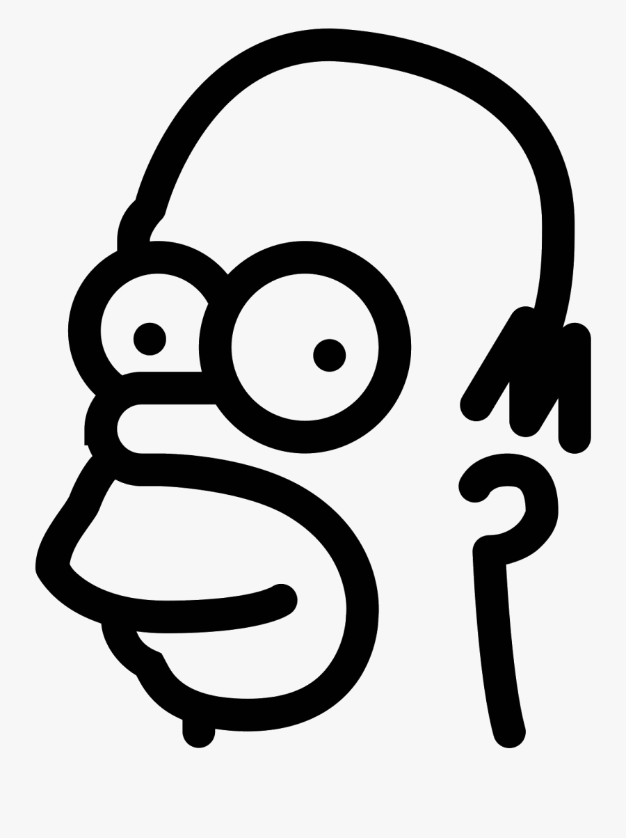 Homer Simpson Icon - Homer Simpson Black And White , Free Transparent ...