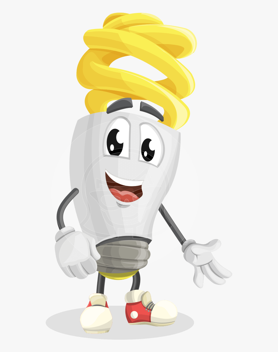 Transparent Light Bulb Png Vector - Cartoon Energy Saving Bulbs , Free ...