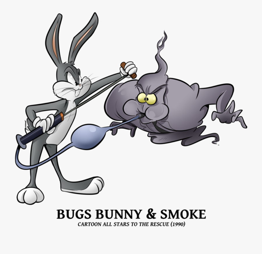 Clip Art Bunny N Smoke - Bugs Bunny Cartoon All Stars , Free ...