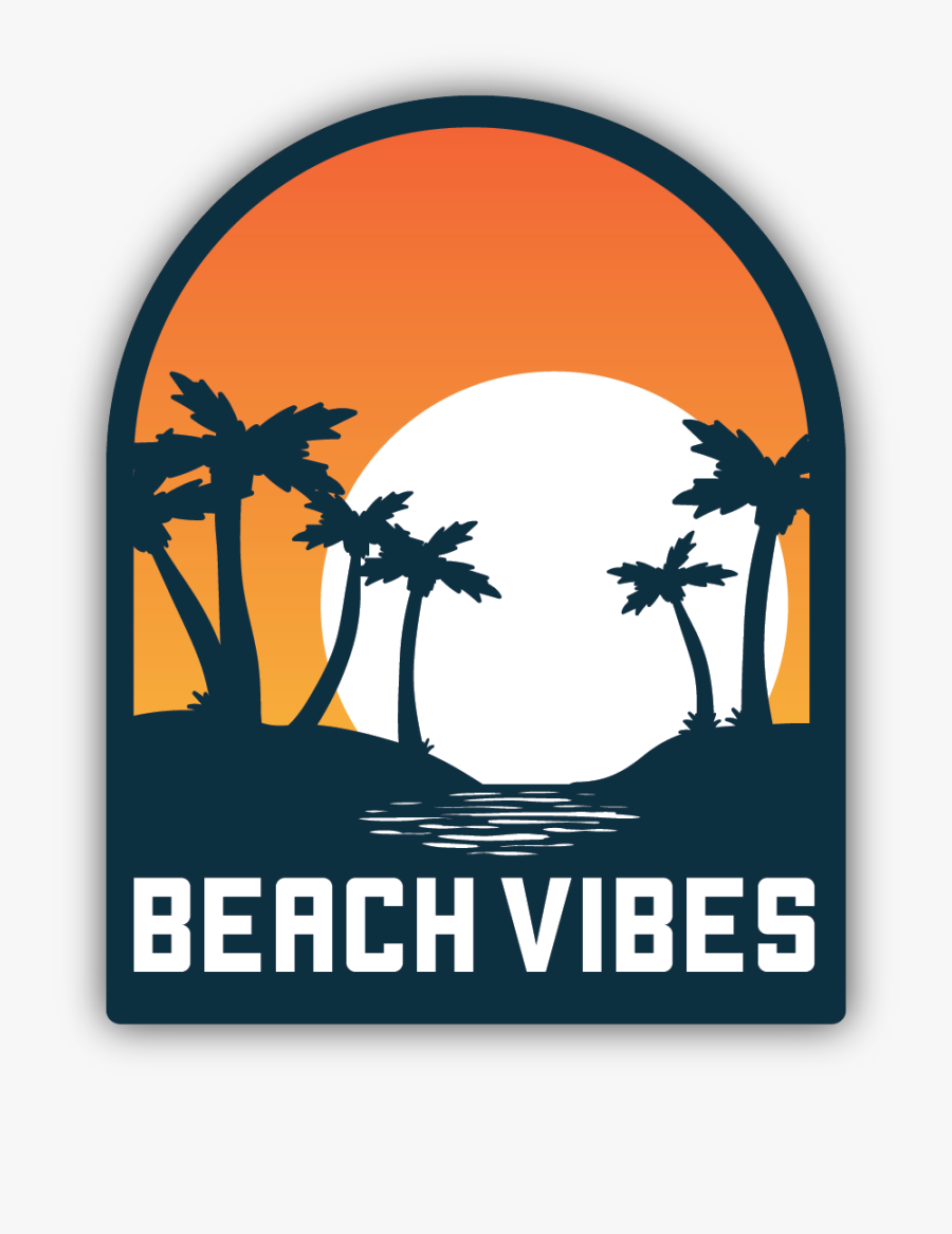 Beach Vibes Sunset Sticker - Sunset Stickers , Free Transparent Clipart ...