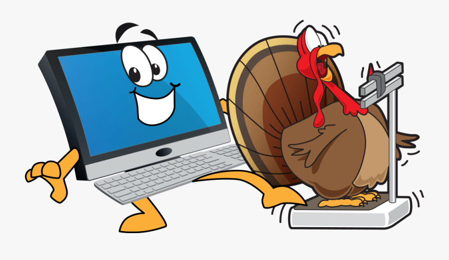 Computer Weighing A Turkey - Fat Turkey On Scale , Free Transparent ...