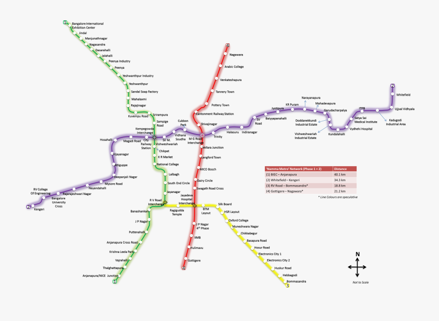 Bangalore Metro Route Google Map - Map