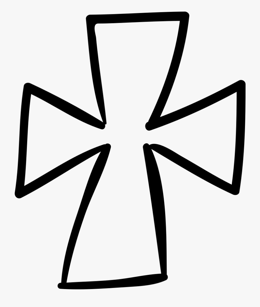 Pen Clipart Hand Drawn - Hand Drawn Cross Outline , Free Transparent ...