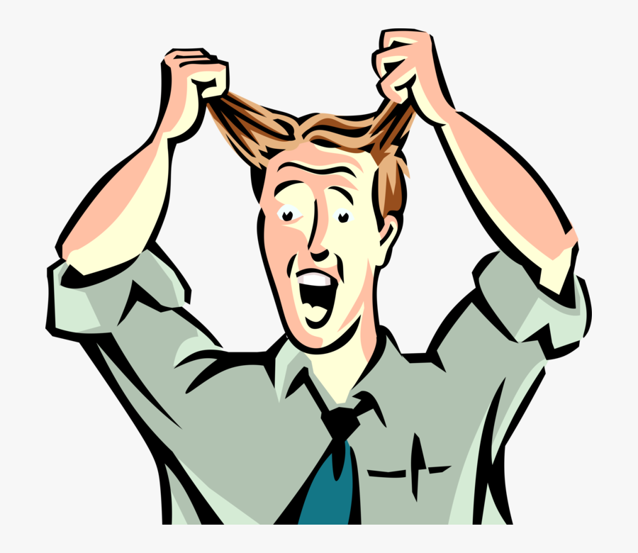 Vector Illustration Of Frustrated Businessman Reacts - Vector Graphics ...