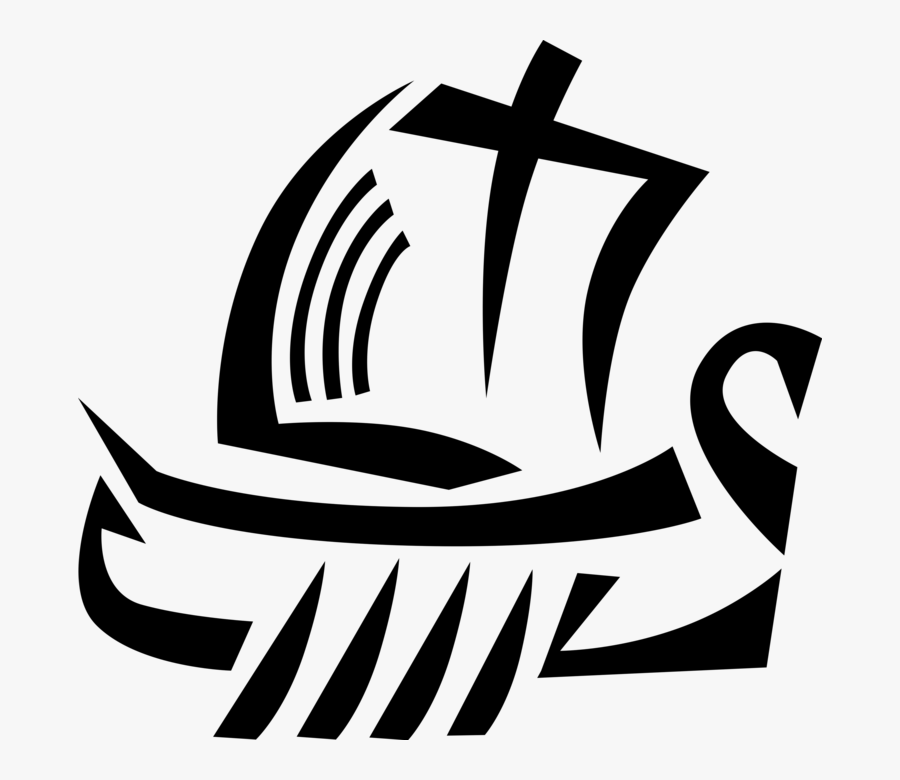 Vector Illustration Of Nordic Viking Ship With Dragon"s - Viking Boat ...