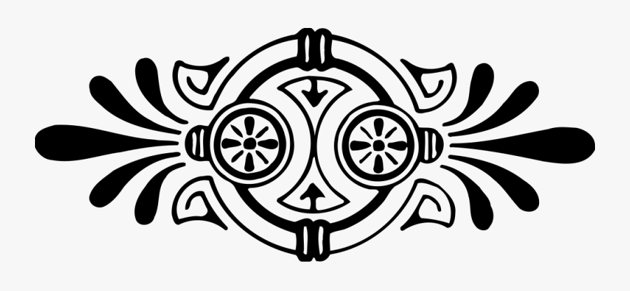 Decorative Divider - Islamic Motifs Black And White , Free Transparent ...