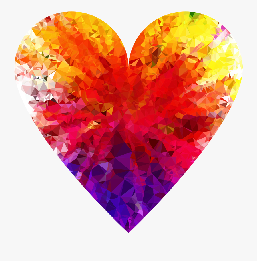 Heart,petal,love - Bright Colour Heart Transparent Background , Free ...