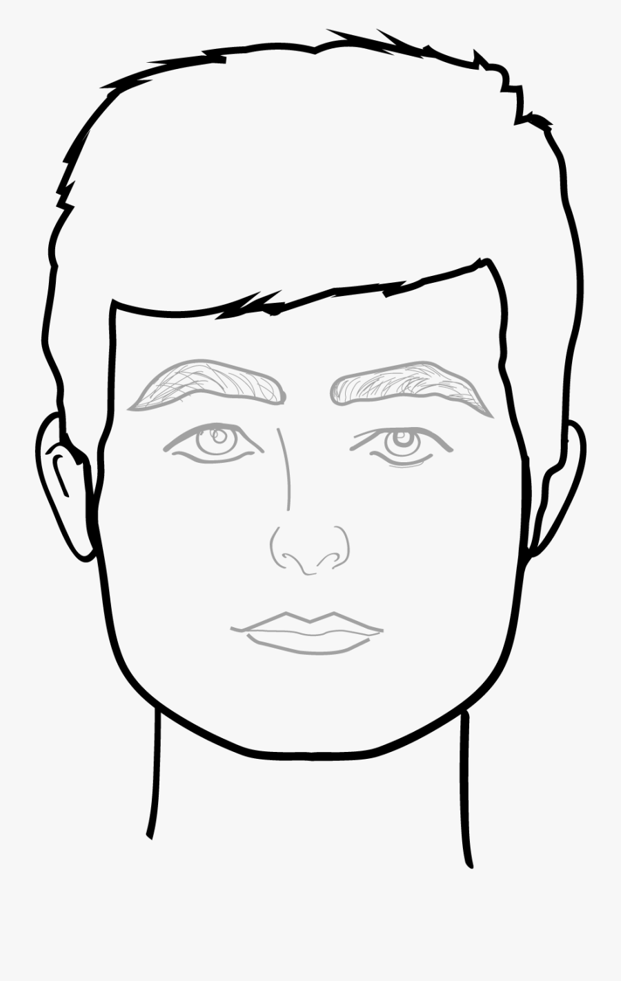 Square Face - Sketch , Free Transparent Clipart - ClipartKey