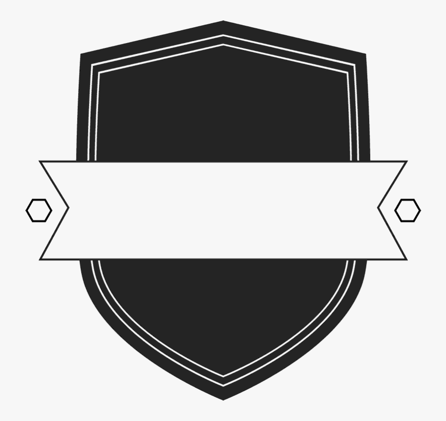 Solid Shield And Banner Rubber Border Miscellaneous - Shield With ...