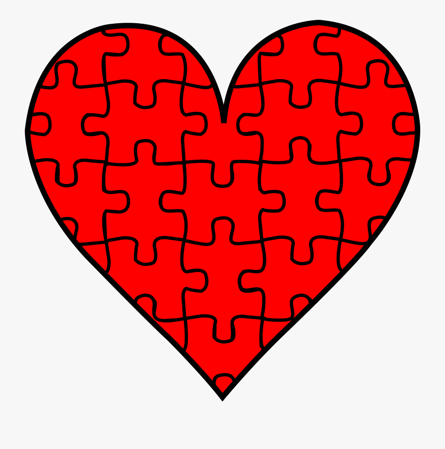 Thumb Image - Red Autism Puzzle Heart , Free Transparent Clipart ...