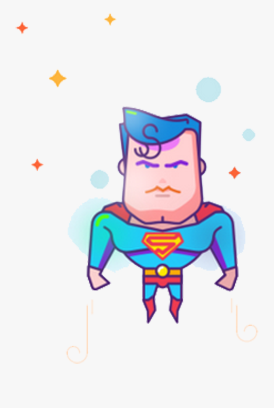 Superman Illustration Creative Transprent Png Superhero - Cartoon ...