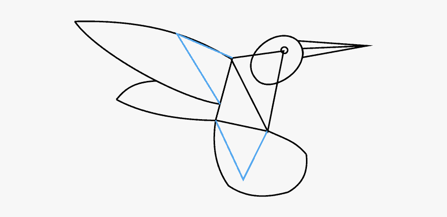 How To Draw Hummingbird - Line Art , Free Transparent Clipart - ClipartKey