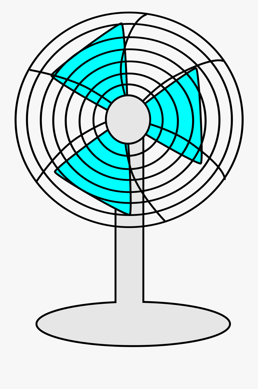 Transparent 2d Clipart - Electric Fan Color Page , Free Transparent ...