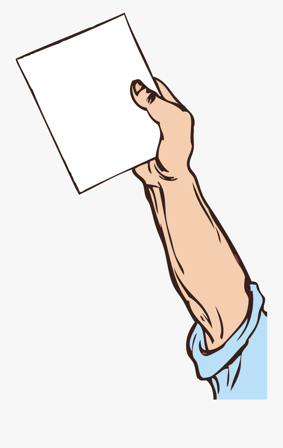 Hand Holding Paper - Handing Over A Paper , Free Transparent Clipart ...