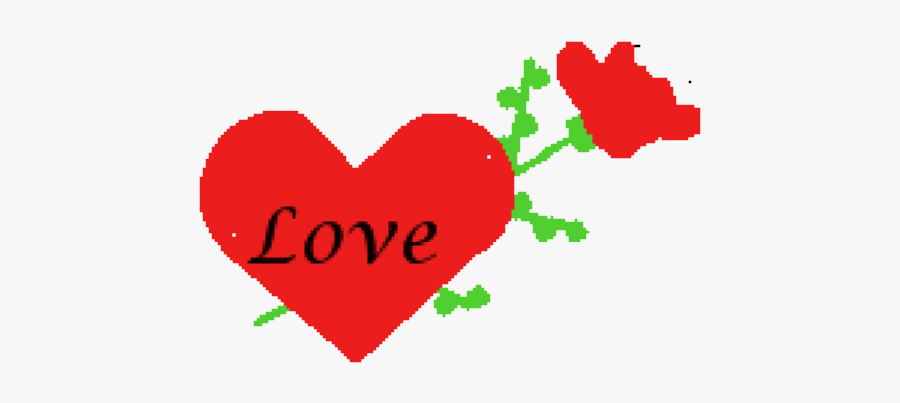 Valentine Day Clip Art - Heart With A Rose , Free Transparent Clipart ...