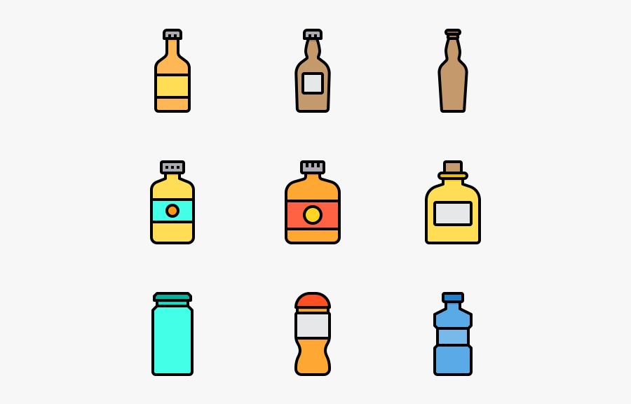 Bottle And Containers - 2d Illustration Bottle Png , Free Transparent ...