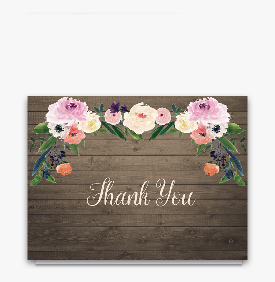 Clip Art Rustic Thank You Cards - Rustic Wood Flowers Cards , Free ...