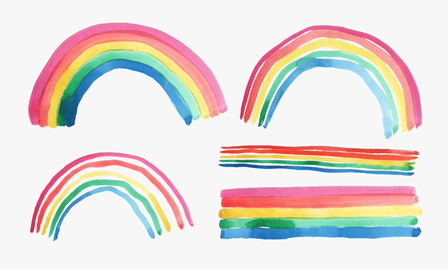 Rainbow Watercolor Clip Art - Rainbow Png Painting , Free Transparent ...