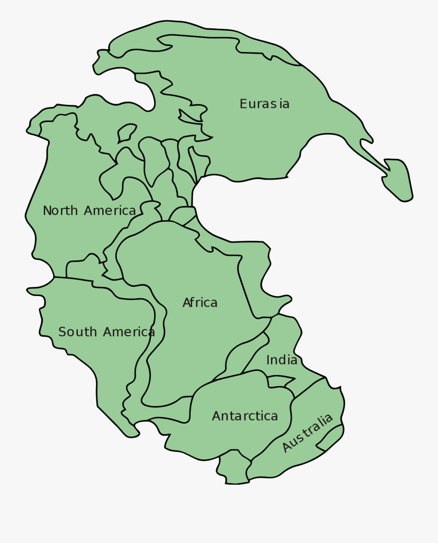 Easy To Draw Pangea Clipart , Png Download - Pangea Continent , Free ...