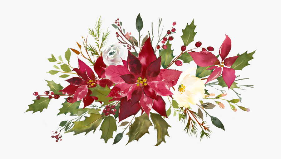 Clip Art Christmas Florals - Christmas Day , Free Transparent Clipart ...