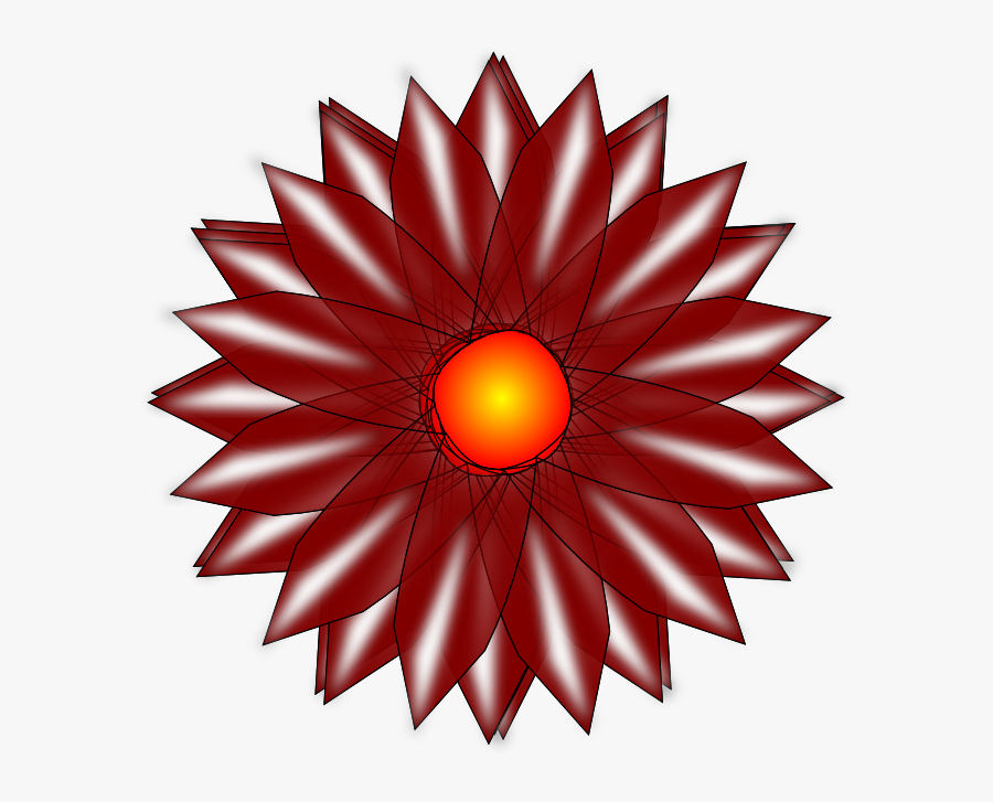 Red Flower - Vector Graphics , Free Transparent Clipart - ClipartKey